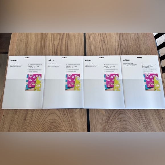 Cricut | Office | 4 Packs Of Inkjet Cricut Printable Sticker Paper 8 ...